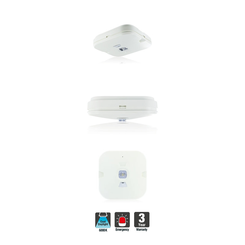 1 W Non-maintained Surface Mounted Emergency Downlight (White) for ...